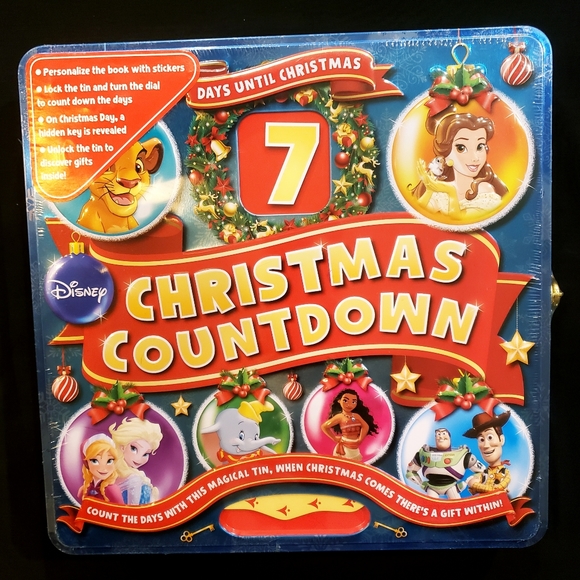 Disney | Toys | Disney 7 Day Countdown To Christmas Locking Tin Advent ...